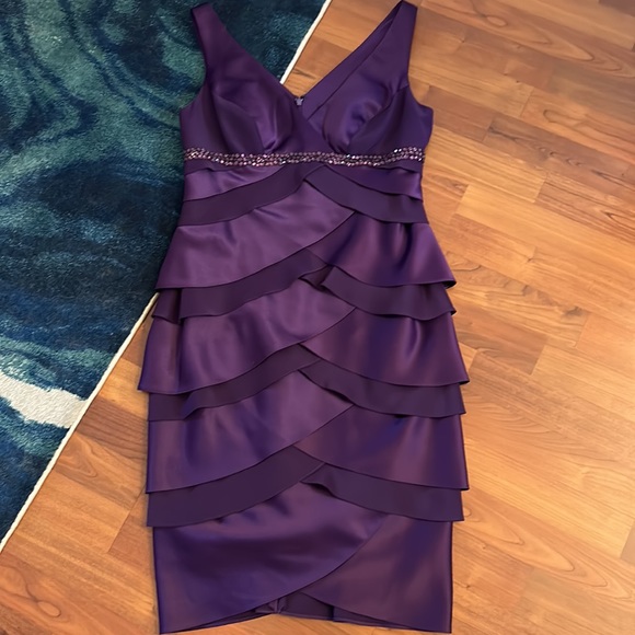 Alex Evenings | Dresses | Alex Evenings Layered Cocktail Dress With ...